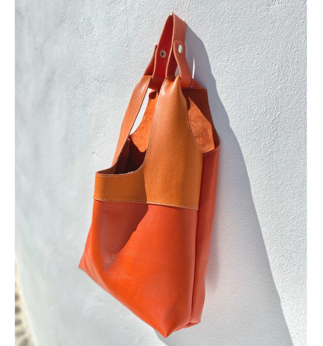 No Waste Shopper - Orange Duo Tone – VanVeer